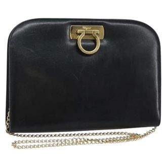 Ferragamo Sac bandouli&egrave;re en cuir Pre-owned - Femme - Pre-owned - Noir - Taille: ONE Size