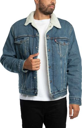 Levi's Typ 3 Sherpa Trucker Jacke, Blau