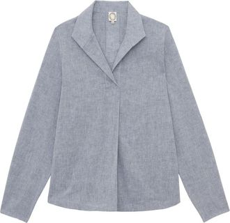 Ines De La Fressange Femme, Blouses et Chemises, Bleu, Taille: 36 FR Noa linen top