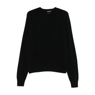 Tom Ford Homme, Pulls, Noir, Taille: XL Felted Cashmere Crew Neck