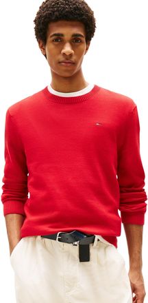 Tommy Jeans Herren TJM Slim Essential Light Sweater Dm0dm18895 Pullover, Red (Sapphire Red), 3XL Große Größen EU