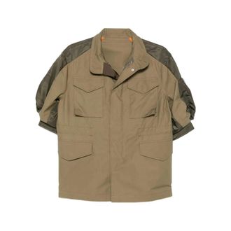 sacai Cotton Weather Jacket - - Jackets - Damen - Gr&uuml;n - S