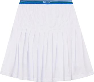 GCDS Gcds, Femme, Jupes, Blanc, Taille: 40 FR Jupe Courte Pliss&eacute;e