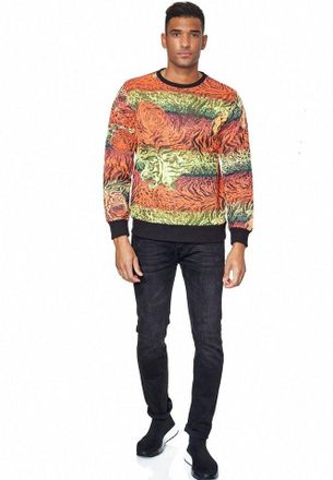 Rusty Neal Sweatshirt Rusty Neal Sweater im trendigen Tiger-Design