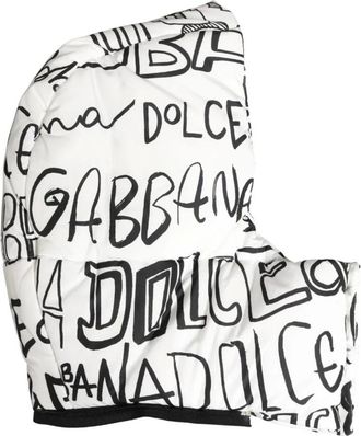 Dolce & Gabbana Homme, Accessoires, Blanc, Taille: ONE Size Accessoire &agrave; capuche avec imprim&eacute; logo int&eacute;grale