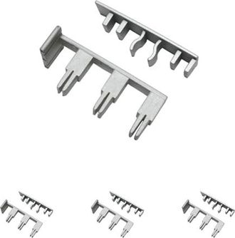 Gardinia Endst&uuml;ck, Kunststoff, Silber, 0.1 (Packung mit 4)