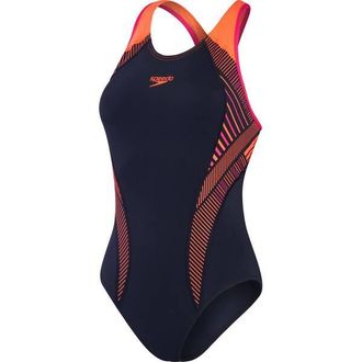 Speedo Damen Badeanzug PLMT PT LNBK AF NAVY/ORANGE