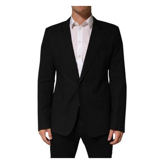 Dolce & Gabbana Eleganter Sakko - - Suits - Herren - Schwarzk - 2XL