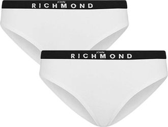 John Richmond Slips mit mittlerer Bundh&ouml;he- 2er-Pack - - Underwear - Damen - Wei&szlig; - XS