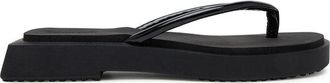 Calvin Klein Jeans Zehentrenner Sq Low Wedge Sandal Stitch YW0YW01716 Schwarz