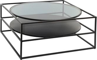 Atmosphera Atmosphera - Table basse Yoho noir 90x90cm créateur dintérieur