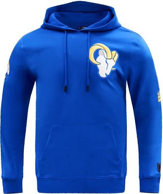 Pro Standard Mens NFL Los Angeles Rams Classic Chenille Kapuzensweatshirt Royalblau Blau L