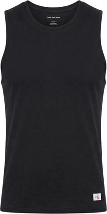 Calvin Klein Jeans Homme, Tops, Noir, Taille: 2XL D&eacute;bardeur en coton &agrave; col rond sans manches