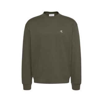 Calvin Klein Jeans Monogram Logo Pullover - - Sweatshirts & Hoodies - Herren - Gr&uuml;n - S