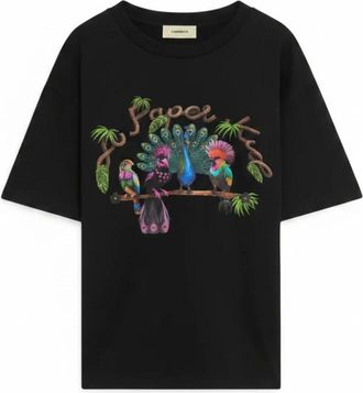 A Paper Kid Homme, Tops, Noir, Taille: M T-shirt en jersey