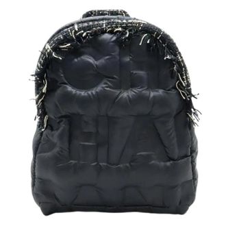 Chanel Pre-owned Nylon Tweed Rucksack A91933 - - Pre-owned - Damen - Schwarzk - ONE SIZE