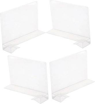 Cabilock 4 Stück Trennwände Aus Kunststoff für Schrank Kleiderschrank -Organizer Schubladentrenner Aufbewahrungsteiler für Kleidung Bücherregale