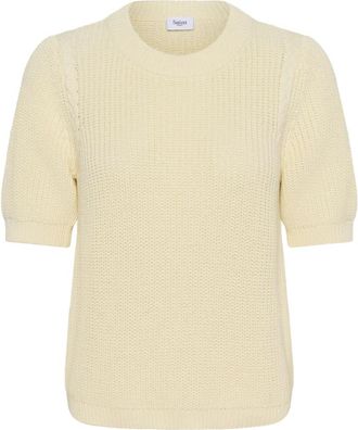 Saint Tropez Rundhals-Strickware - - Knitwear - Damen - Gelb - S