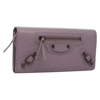Balenciaga Portefeuille Long Pre-owned - Femme - Pre-owned - Violet - Taille: ONE Size