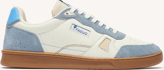 Faguo Baskets blanc et bleu cuir - COMMUTE 1