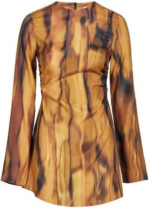 Topshop Bedrucktes Minikleid von Topshop in Braun