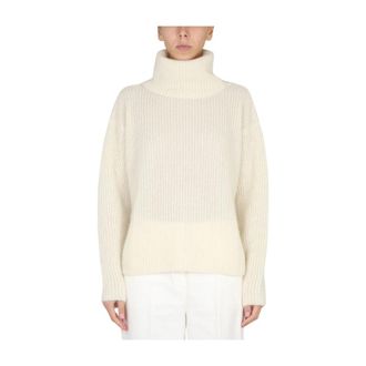 HUGO BOSS Hoher Kragen Gerader Saum - - Knitwear - Damen - Wei&szlig; - L