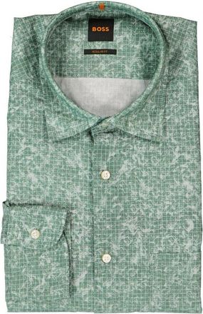 Boss Orange by Hugo Boss BOSS Orange Herren Hemd grün Baumwolle