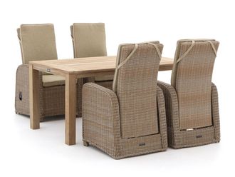 Intenso Furniture Intenso Umbria/ROUGH-S 160 cm Gartenm&ouml;bel-Set 5-teilig verstellbar