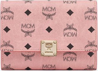 MCM Dreifach gefaltetes Portemonnaie Aren in Visetos