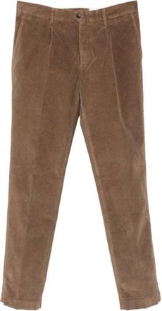 Incotex Pantalon en velours c&ocirc;tel&eacute; - Homme - Pantalons - Brun - Taille: W36