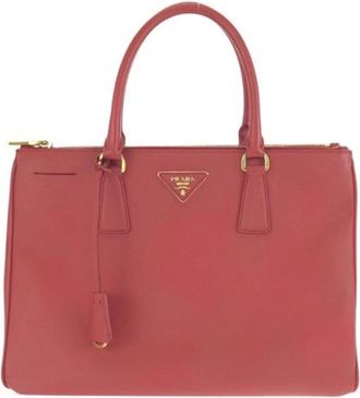 Prada Sac cabas en cuir Saffiano Pre-owned - Femme - Pre-owned - Rouge - Taille: ONE Size