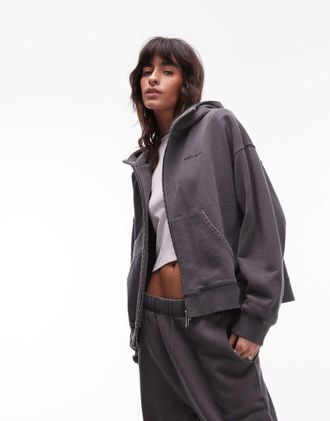 Carhartt Work in Progress Benton - Sweat &agrave; capuche zipp&eacute; - Rose d&eacute;lav&eacute;