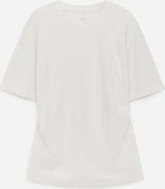 Arket Drapiertes T-Shirt -Wei&szlig;