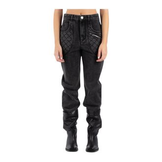 Isabel Marant Dunkelgraue Baumwollhose - - Jeans - Damen - Grau - S