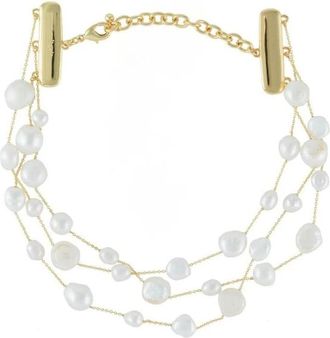 Cult Gaia Femme, Accessoires, Blanc, Taille: ONE Size Collier Pendentif &agrave; Perles Superpos&eacute;es