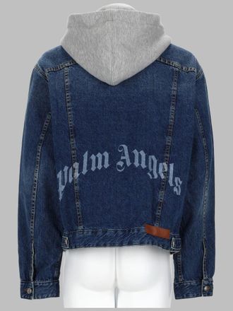 Palm Angels Cotton Denim Jacket - Blue