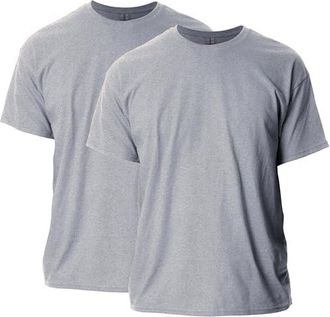Gildan Ultra Cotton T-Shirt, Style G2000, Multipack, Gris Sport (Lot de 2), 5XL Homme