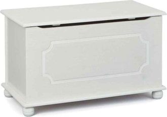 Paris Prix Coffre à Jouets en Bois Massif Emaz 53cm Blanc