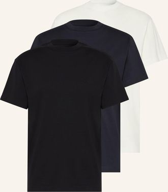 Jil Sander 3er-Pack T-Shirts schwarz