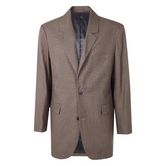 Les Deux Homme, Vestes, Brun, Taille: XL James Houndstooth Check Blazer