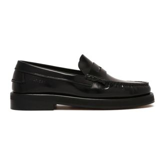 Tommy Hilfiger Homme, Chaussures, Noir, Taille: 41 EU Mocassins en cuir avec logo en relief