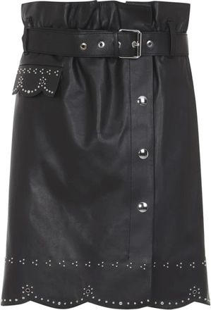 Marni Jupe en cuir avec micro-clous - Femme - Jupes - Noir - Taille: 36 FR