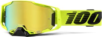100% Armega Essential Chrome Motocross Brille (Neon Yellow)