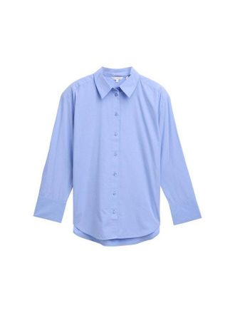 Tom Tailor Langarmbluse Blusen & Shirts Loose Fit Popeline Hemdbluse