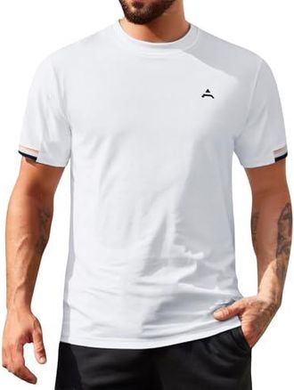 Generic T-shirt de sport pour homme, t-shirt dentra&icirc;nement, t-shirt de fitness, s&eacute;chage rapide, t-shirt d&eacute;t&eacute;, t-shirt &agrave; col rond, t-shirt de corps uni, t-shir