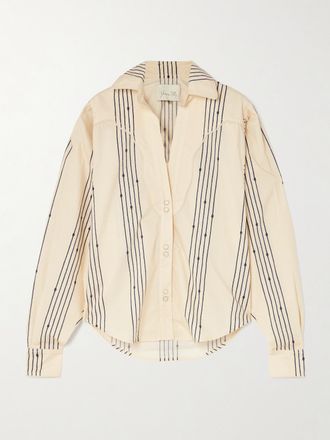 Johanna Ortiz Chemise En Popeline De Coton Imprim&eacute;e Cabos Sueltos - Cr&egrave;me