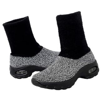 Minkissy Bottes de Neige -Mollet pour Femmes Chaudes et Doubl&eacute;es Semelle &agrave; Antid&eacute;rapante Coloris Gris Taille 39 Hiver et Ext&eacute;rieur Chaussures Fourr&eacute;es pour Tem