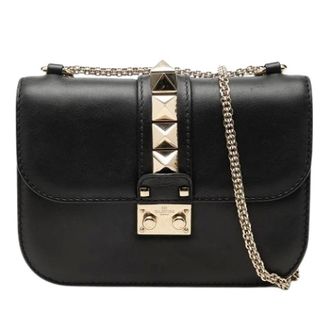 Valentino Pre-owned Small Rockstud Glam Lock Crossbody - Femme - Pre-owned - Noir - Taille: ONE Size