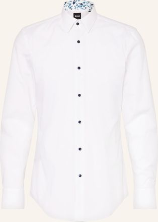 HUGO BOSS Hemd Hank Slim Fit weiss
