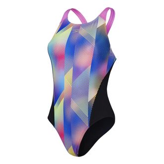 Speedo Recordbreaker Badeanzug Rundum bedruckt für Damen - Training (Bunt)